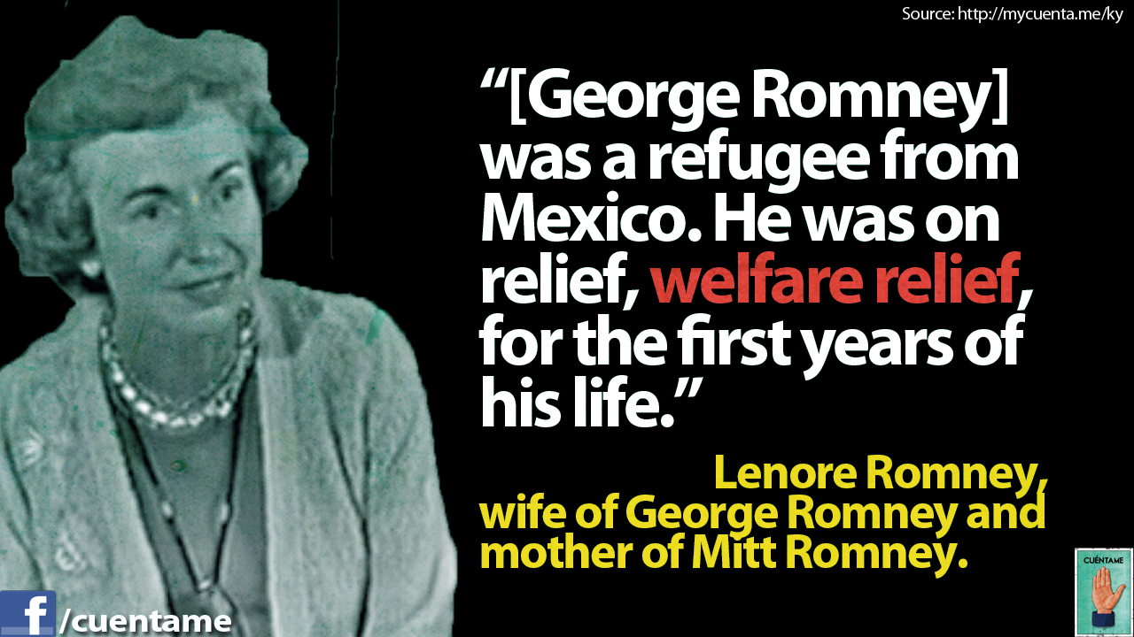 From Cuéntame: Mitt Romney's Father Was a Mexican Refugee Who Was on ...